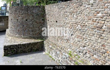 remains of the former roman city wall in cologne Stock Photo - Alamy