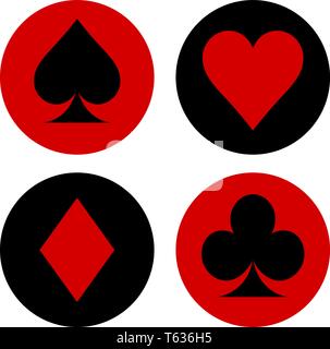 Club card symbol flat white icons on round color backgrounds. 6 bonus ...