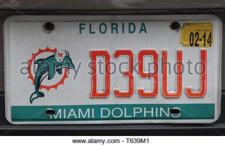FLORIDA CAR REGISTRATION PLATE. Photo: Tony Gale Stock Photo: 223870430 ...