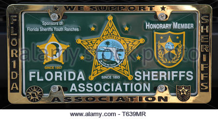 Florida license plate; vehicle registration number. Florida Sunshine ...