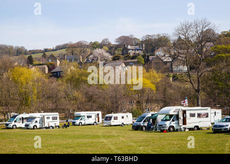 Caravan rally on the Pateley Bridge agricultural show ground in ...