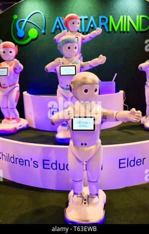AvatarMind's iPal cute, humanoid, real robot for kids, elder care on display at the CES ...