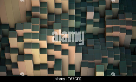 Abstract cubic 3D rendered landscape Stock Photo - Alamy