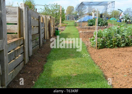 Community allotment space for local people to grow produce Stock Photo ...
