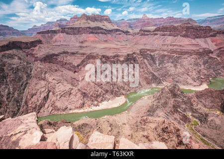 Colorado River from Plateau Point, Bright Angel Trail, South Rim, Grand ...