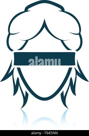 Femida head icon. Shadow reflection design. Vector illustration Stock ...
