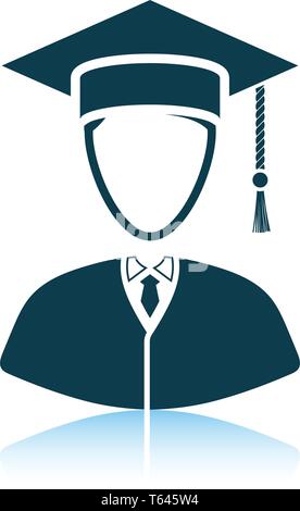 Lawyer man icon. Shadow reflection design. Vector illustration Stock ...