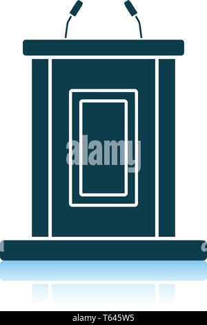 Witness stand icon. Shadow reflection design. Vector illustration Stock ...