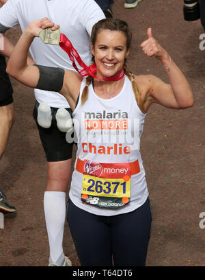 London, UK. Charlie Webster at London Marathon 2014 Celebrities ...