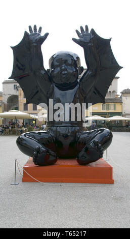 Pietrasanta (Lucca, Tuscany, Italy) - Statue on the cathedral square ...