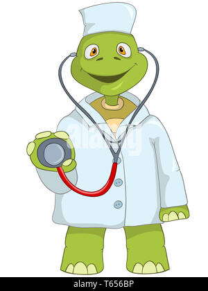 stethoscope clip art cartoon illustration Stock Photo - Alamy