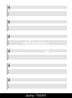 Guitar TAB Staff Stock Photo - Alamy