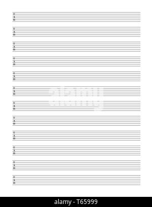 Guitar TAB Staff Stock Photo - Alamy