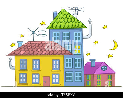 comic, illustration, cartoon, house, building, big, large, enormous ...
