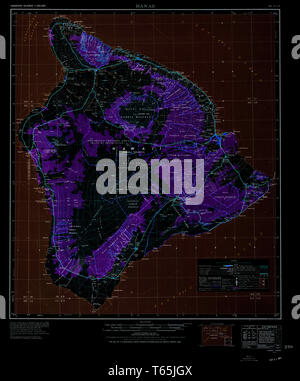 USGS TOPO Map Hawaii HI Honokane 349292 1982 24000 Restoration Stock ...