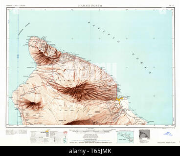 USGS TOPO Map Hawaii HI Kaena 349319 1998 24000 Restoration Stock Photo ...