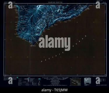 USGS TOPO Map Hawaii HI Hawaii South 349922 1954 250000 Restoration ...
