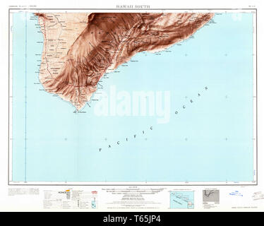 USGS TOPO Map Hawaii HI Hawaii South 349922 1954 250000 Restoration ...