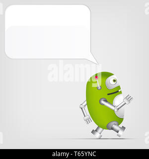 Running computer cartoon character Stock Photo - Alamy