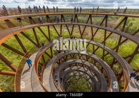 The 45 meter high spectacular spiral wood and steel observation tower ...