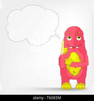 Funny Monster. Thinking Stock Photo - Alamy