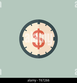 Dollar flat icon Stock Photo - Alamy