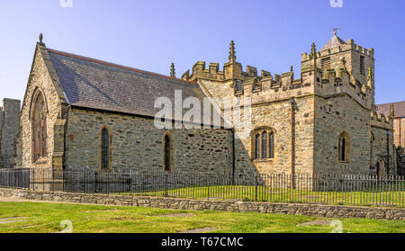A window on the Chancel of St Cybi's Church, Holyhead Stock Photo - Alamy