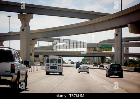 Highway interchange, or multi layered highway intersection, in Houston ...