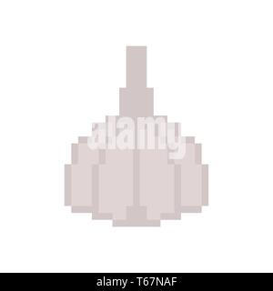 Garlic pixel art. Vegetable pixelated. Old game graphics. 8 bit Vector ...