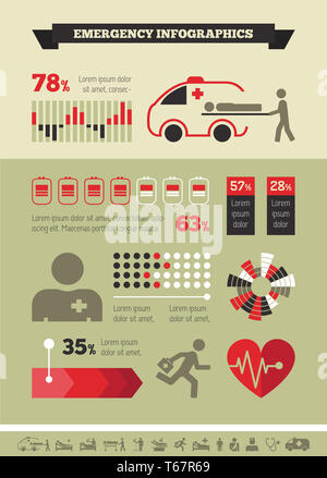 Emergency Infographic Template Stock Photo - Alamy