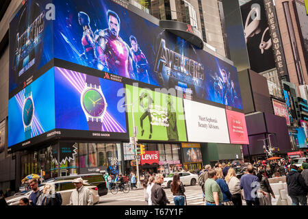 Billboard advertising the new film 'Avengers Assemble' in south london ...