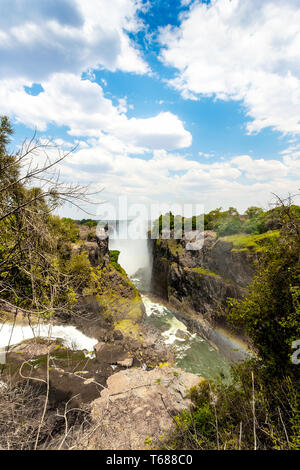 The Victoria falls with mist from water Stock Photo - Alamy