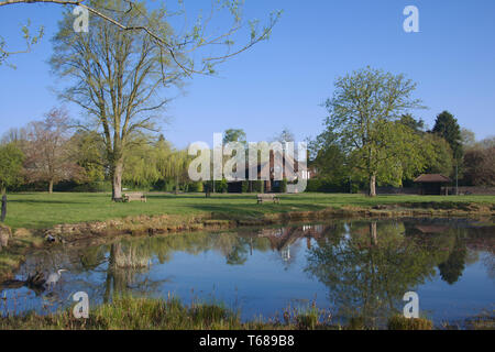 Martins pond The Green Potten End Hertfordshire England Stock Photo - Alamy