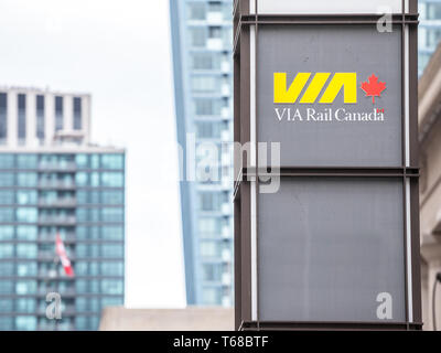 Via Rail Sign Union Station Toronto Canada Inside The Great Hall ...