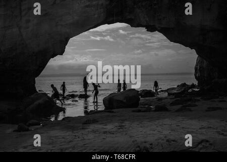 Natural arch at El Morro beach, Tumaco, Colombia Stock Photo - Alamy