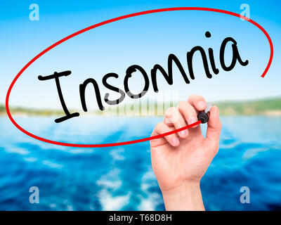 Hand writing sign Anxiety. Business concept Excessive uneasiness and ...