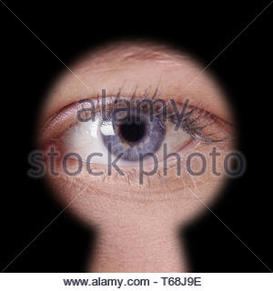 Spying Through Keyhole Stock Photo: 116051480 - Alamy