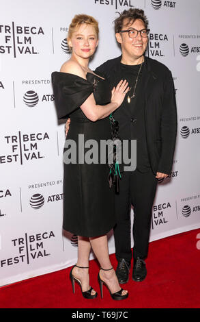 Haley Bennett and Joe Wright at the 2019 Tribeca Film Festival Premiere ...