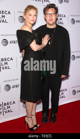 Haley Bennett and Joe Wright at the 2019 Tribeca Film Festival Premiere ...