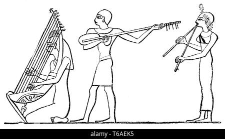 Ancient Egyptian harp Stock Photo - Alamy