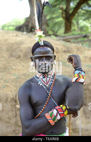 A samburu warrior in northern Kenya Stock Photo - Alamy