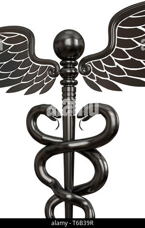 caduceus isolated on white background Stock Photo - Alamy