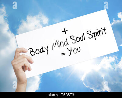 Text sign showing Body Spirit Soul Me. Business photo showcasing ...