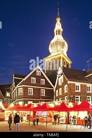 historical old city of Lennep with Christmas market and evangelic town ...