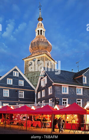 historical old city of Lennep with Christmas market and evangelic town ...