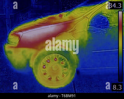 Car Engine Thermal Imaging Infrared Stock Photo - Alamy