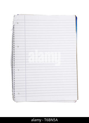 Lined empty note book with ring binder Stock Photo - Alamy