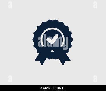 Badge Icon on gray Background Stock Vector Image & Art - Alamy