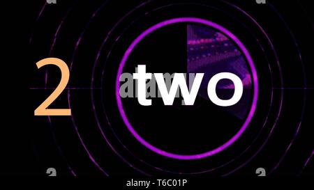 Glitched and blurred view of Number written as digit and in English ...