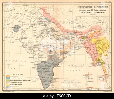 INDIA South Asia Aryan languages. Eranian Pisacha Indo-Aryan Dardio ...